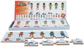 Just Jigsaws Dřevěný puzzle set 4 x 12 dílů Oblékání