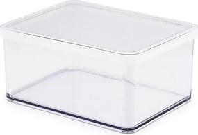 Hranatá plastová dóza na potraviny LOFT bílá 2,25 l
