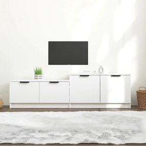 TV skříňka bílá 158,5 x 36 x 45 cm kompozitní dřevo