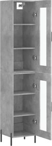 Skříň highboard betonově šedá 34,5x34x180 cm kompozitní dřevo 3199437