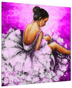 Obraz sedící baletky (50x50 cm)