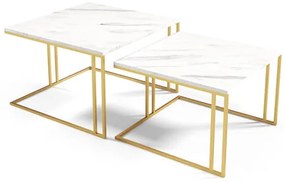 Konferenční stolky AMI II - bílá/zlatá