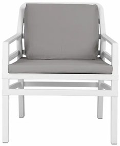 NARDI GARDEN - Židle ARIA POLTRONA bílá/grigio Sunbrella
