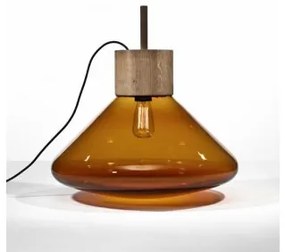 Stolní lampa MUFFINS BROKIS PC852 Barva skla  cognac Povrch nosné části  dub evropský surový Brokis PC852