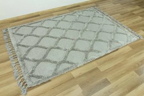 Koberec Berber 6844l. 3D světle šedý