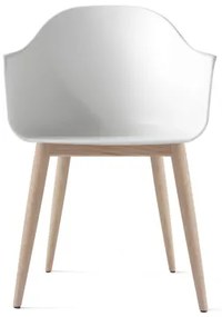 Harbour Dining Chair, dřevěná podnož přírodní dub bílá Audo (MENU)