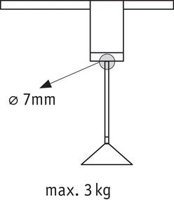 Paulmann 96914 Urail, adaptér na závěs, černá