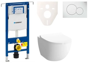 Cenově zvýhodněný závěsný WC set Geberit do lehkých stěn / předstěnová montáž+ WC VitrA VitrA Shift SIKOGES4N1