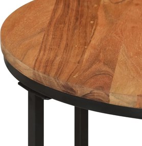 vidaXL Konferenční stolek 45x45x35 cm masivní akáciové dřevo a železo [372740]