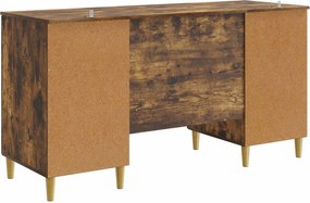 Stůl s policí Kouřový dub 142,5 x 50 x 75 cm Kompozitní dřevo 3414599