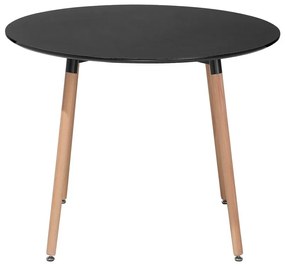 Jídelní stůl ⌀ 90 cm černý BOVIO Beliani