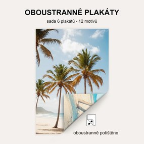 Sada oboustranných plakátů Pláž | 4 x A3, 2 x A4 | DP6351371