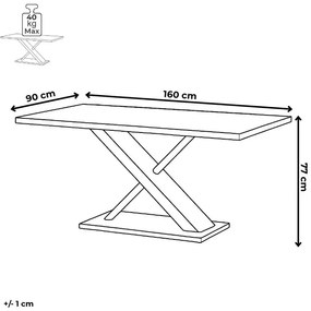 Jídelní stůl rozkládací 160-210x90 cm, mdf HT-D1931 WT