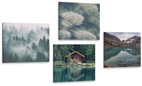 Set obrazů kouzelná příroda Varianta: 4x 60x60