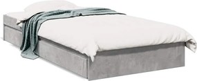 Rám postele se zásuvkami betonově šedý 100 x 200 cm kompozit 3280674