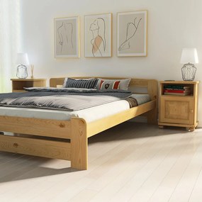 Maxi Postel Petra z masivu 140 x 200 cm - barva Borovice