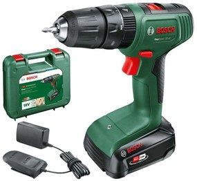 Bosch - 18V AKU vrtačka s příklepem, 1x aku 1,5 Ah Li-Ion, nabíječka 06039D8101
