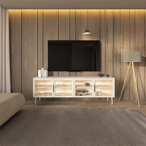 LUMI k | TV stolek RTV 181 4D + LED | 181 cm | kašmír/zlatá