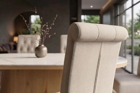 Designová jídelní židle Eileithya II béžová / dub