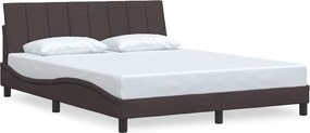 Rám postele bez matrace Hanko tmavě hnědý 160 x 200 cm textil 3310401