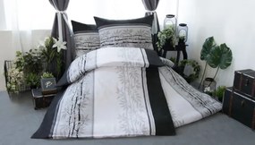 XPOSE ® Bavlněné povlečení na dvě lůžka ŠTĚPÁNKA - šedá 70X90, 140X200