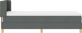 Postel s boxspringem s polštářem Tmavě šedá 200 x 80 cm textil 3341322