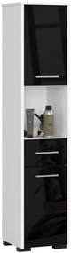 Koupelnová skříňka Fin II 30 cm bílá/černá lesk