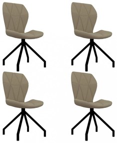 Jídelní židle 4 ks umělá kůže Dekorhome Cappuccino