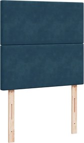 Box spring postel s matrací tmavě modrá 80 x 200 cm samet 3292188
