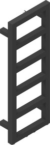 Hopa Perth koupelnový radiátor 600 x 1200 mm středové připojení černá RADPER601231SP