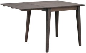 Tmavě hnědý dubový rozkládací jídelní stůl ROWICO FILIPPA 80/120 x 80 cm