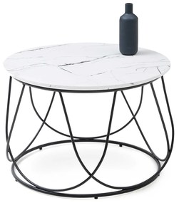 Odkládací stolek NUBIRA černý/bílý