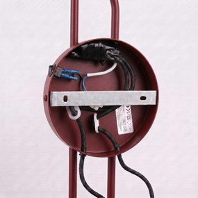 Sollux Lighting Nástěnné svítidlo NOX 2 bordó s vypínačem