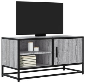 TV skříňka šedá sonoma 80 x 34,5 x 40 cm kompozitní dřevo a kov