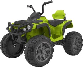 Ramiz Dětská čtyřkolka ATV 2,4 GHz na baterie zelená + dálkové ovládání + EVA kola + MP3 rádio + pomalý start