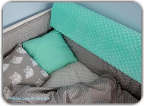 Chránič na dětskou postel MINKY 70 cm - černý