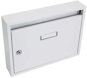 Schránka poštovní paneláková 325x240x60 mm bílá bez děr