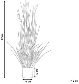 Umělá rostlina v květináči 87 cm REED PLANT Beliani