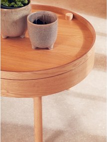 Kulatý odkládací stolek v dekoru borovice ø 60 cm Viborg – Premier Housewares