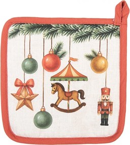 Vánoční bavlněná chňapka - podložka Christmas Carousel Dream - 20*20 cm
