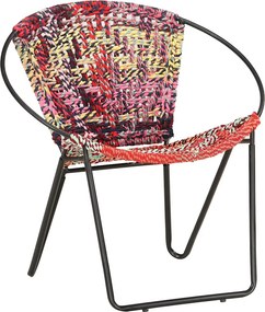Kruhové křeslo vícebarevné chindi textil 286609