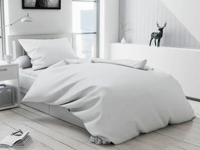 Krepové povlečení Standard bílé knoflík