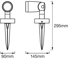 Ledvance - LED RGBW Venkovní lampa SMART+ SPOT LED/4,5W/230V IP65 Wi-Fi