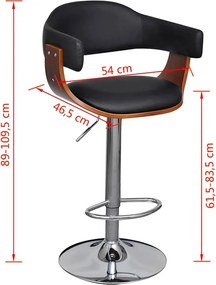 Barové stoličky 2 ks umělá kůže 241052