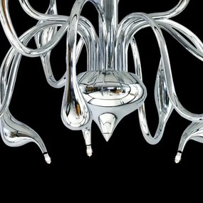 Designový lustr Snake 2 chrom