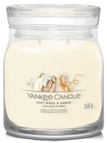 Yankee Candle Signature svíčka střední Soft Wool & Amber, 368g
