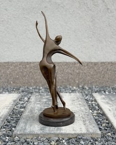 Bronzová socha - Tančící pár - moderní figurální soška