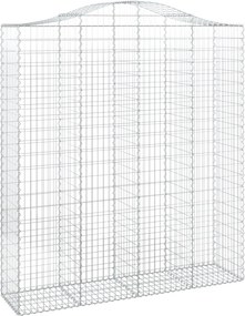 Klenuté gabionové koše 3 ks 200x50x220/240cm pozinkované železo 3145767