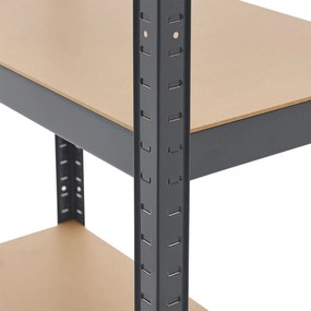 Juskys Kovové regály Easy 160 × 80 × 40 cm, 2 kusy Barva: stříbrná