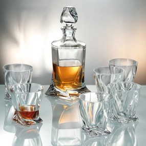 Crystalite Bohemia křišťálový whisky set Quadro (1+6)